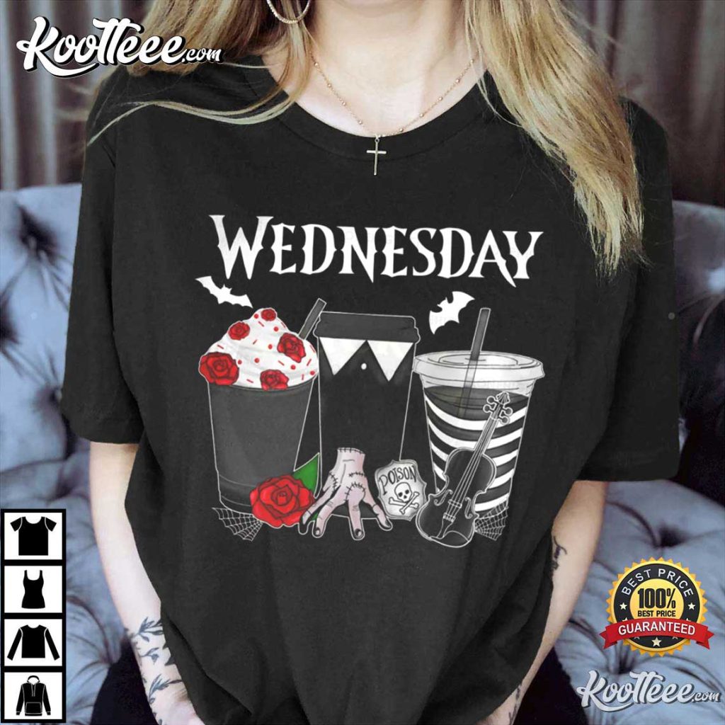 Addams Coffee Nevermore Academy Addams Family T-Shirt