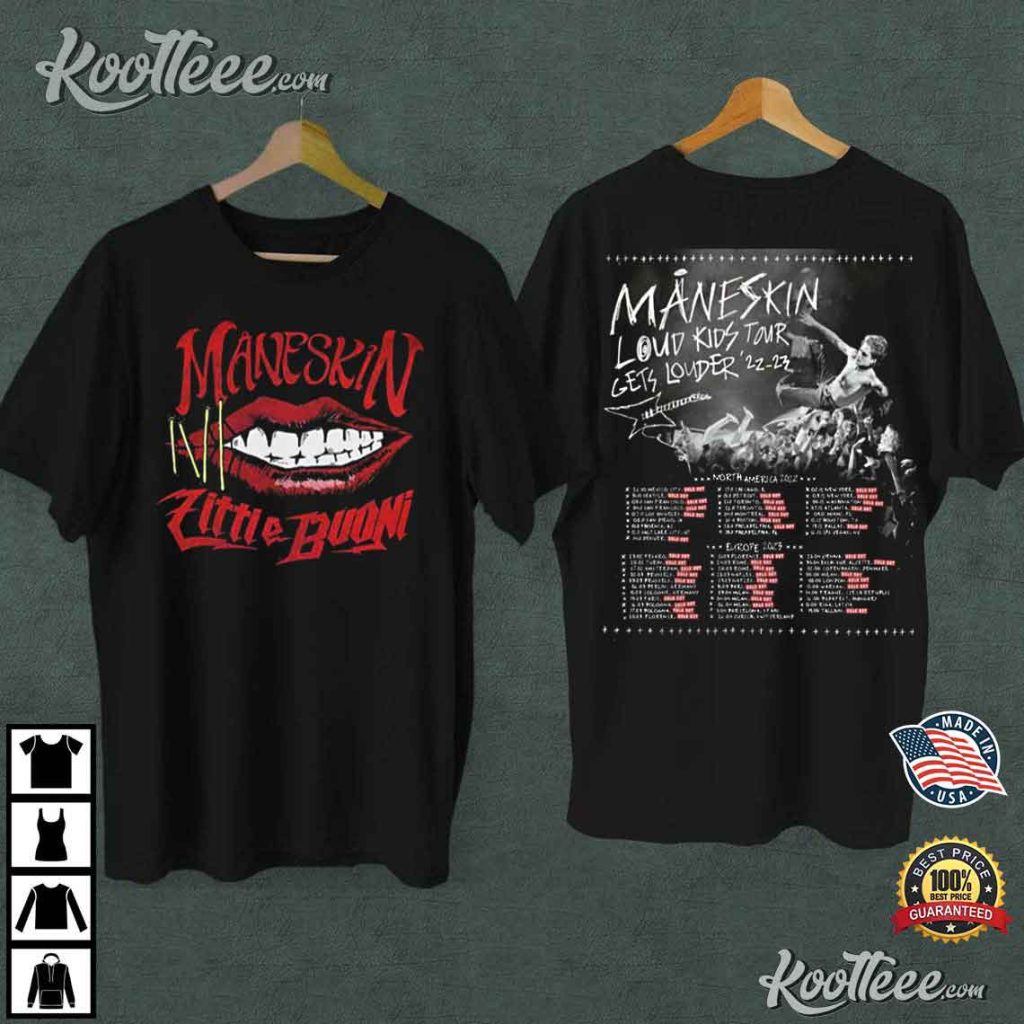 Maneskin Italian Music Band The Loud Kids Tour 2023 T-Shirt - Koolteee ...
